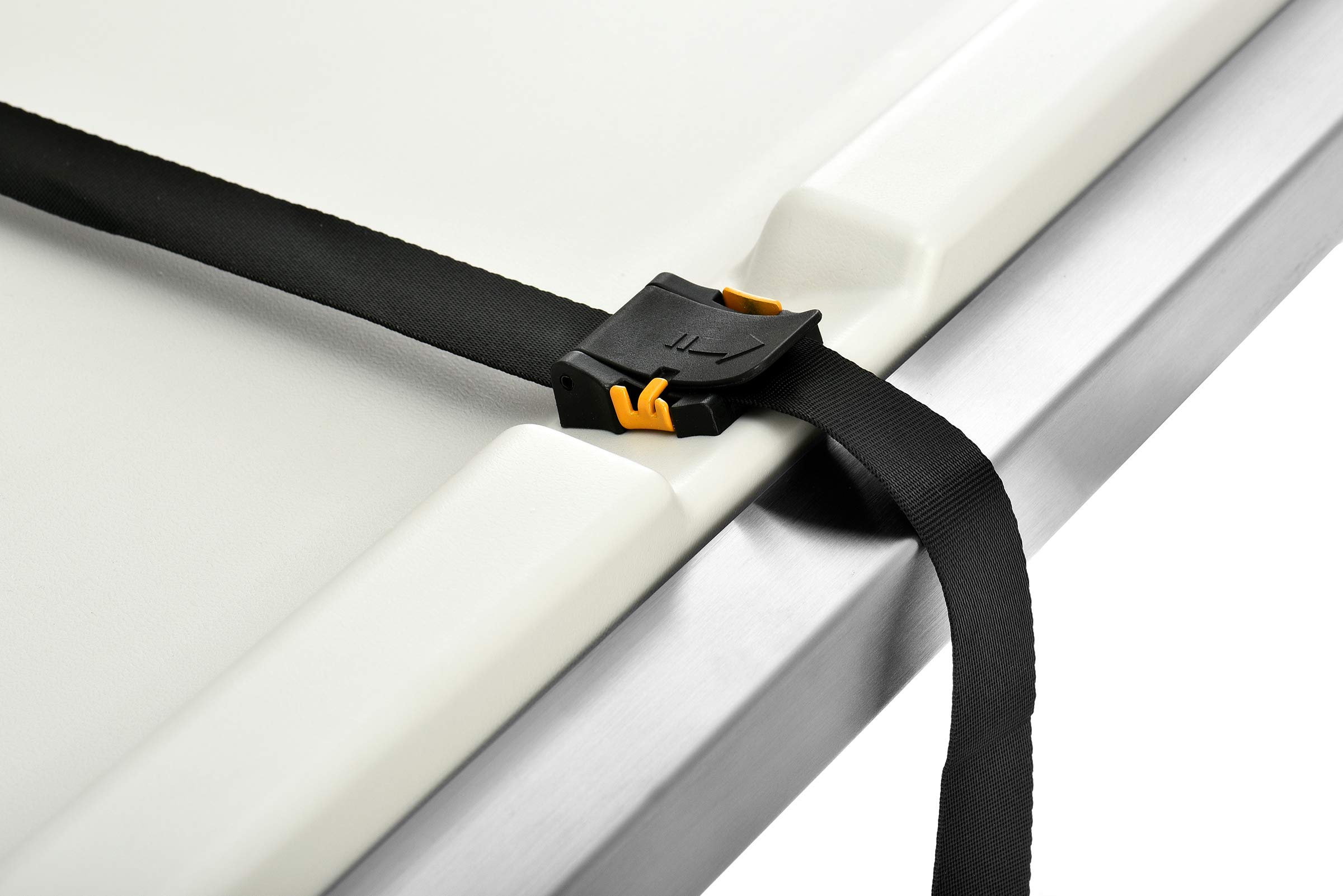 Alpine Industries Wall Mounted Baby Changing Station - Horizontal Fold Down Diaper Changing Table with Safety Strap - Ideal for Commercial Bathrooms