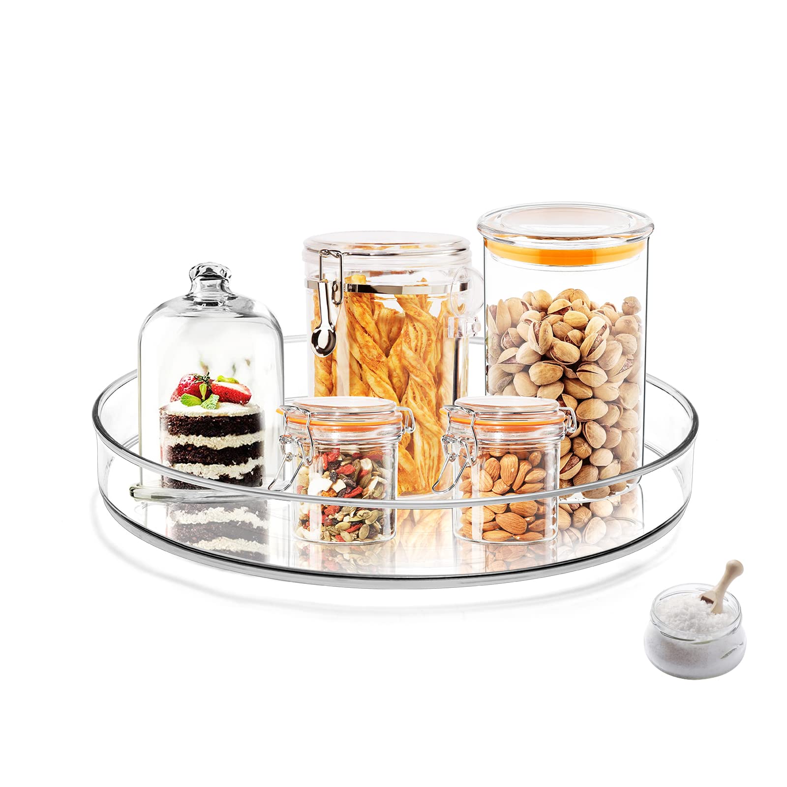 1PACK - 10" Clear Lazy Susan Organizer for Cabinet β Quality-Crafted, Durable Turntable Organizer, Bathroom & Cabinet Organizer for Pantry Organization and Storage β Kitchen Organization by TLC Depot