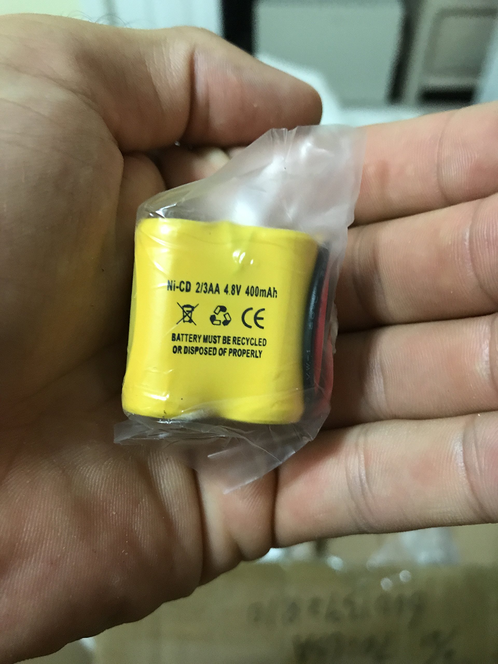 4.8v 400mAh Battery Exit Sign Emergency Light NiCd Ni-Cd NiCad MK Power MH29673 BST Battery D-2/3AA400MAH Lithonia BL93NC484 Nickel Cadmium