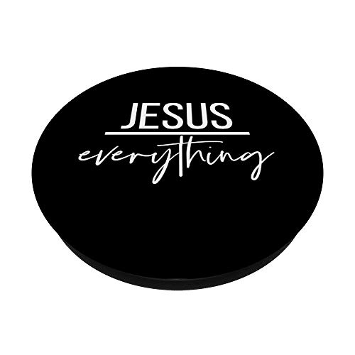 Jesus Over Everything Religious Christian Christ Our Lord PopSockets PopGrip: Swappable Grip for Phones & Tablets