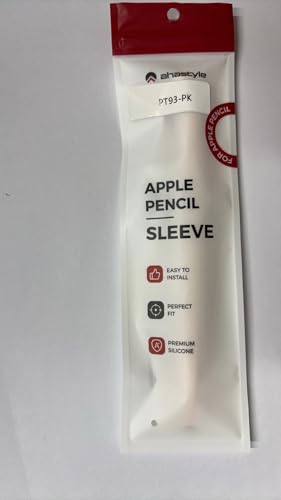 AhaStyle Anti-Slip Case Sleeve Silicone Protective Skin [ Added Cable Adapter Tether Kit] Compatible with Apple Pencil 1st Generation