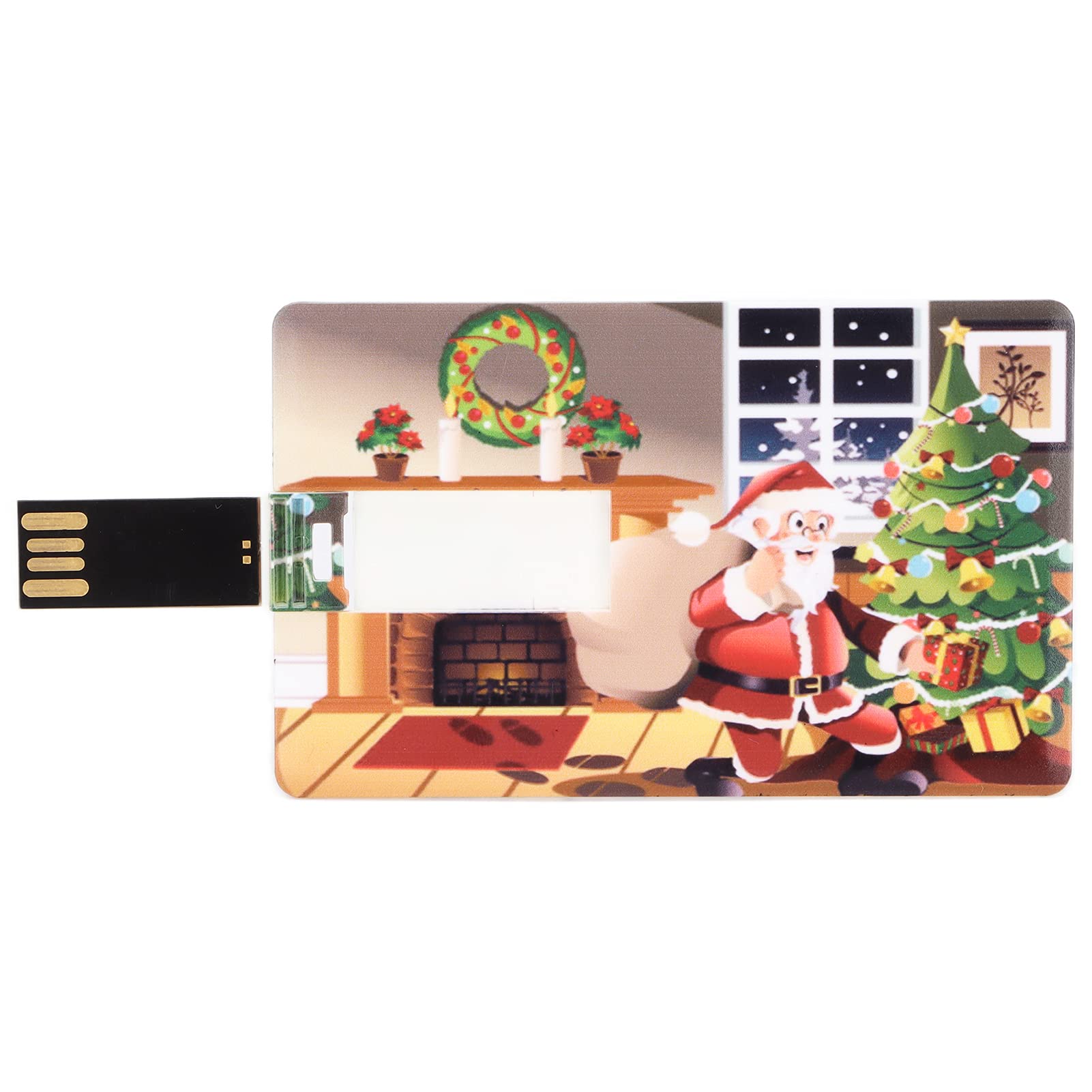 128GB USB Flash Drive, Mini Compatible Santa Data Storage,USB2.0 Flash Drive for Windows7/8/10, for Vista, for XP, for Unix, for ME, for NT, for iOS (2GB 08)