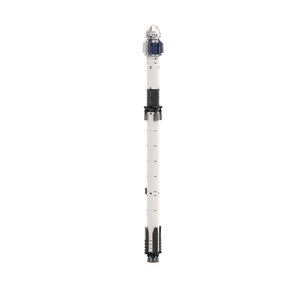 1298 Pieces Falcon 9 Rocket with Launch Tower Building Toys Set for Kids and Adults, Falcon 9 Transporter Erector Vehicle Model Building Block, Rocket Model Spacecraft Desktop Office Decorations