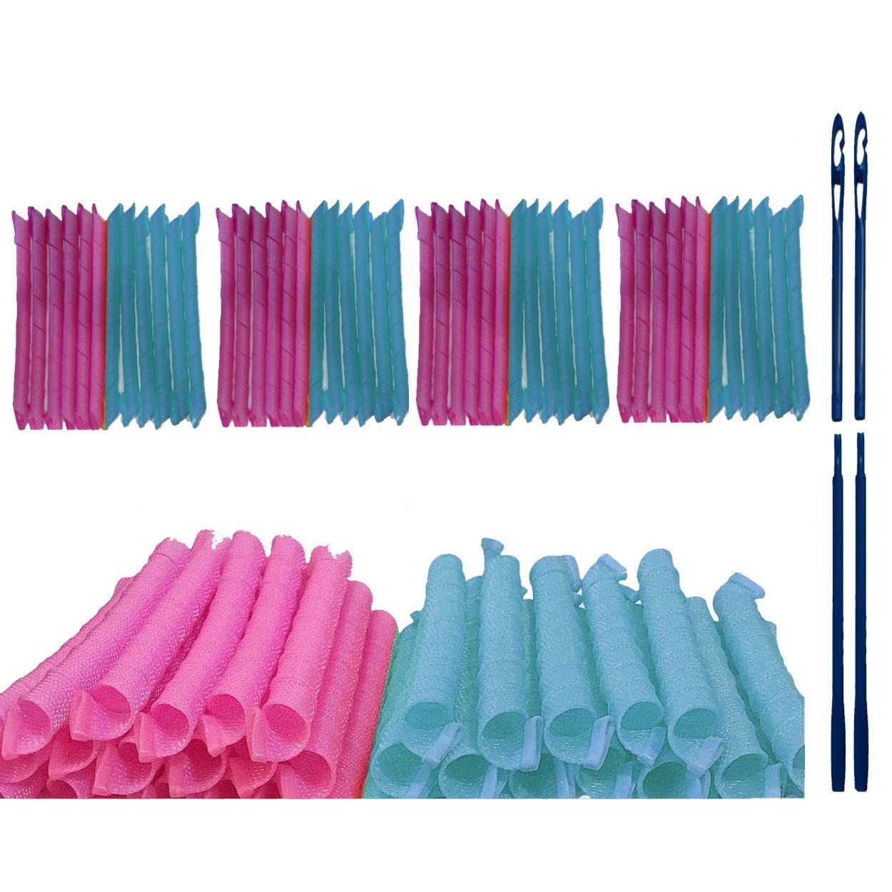 40 PCS Magic Hair Curlers Curls Styling Kit, DIY No Heat Hair Curlers for Extra Long Hair up to 18" (45 cm) - Organic Labs