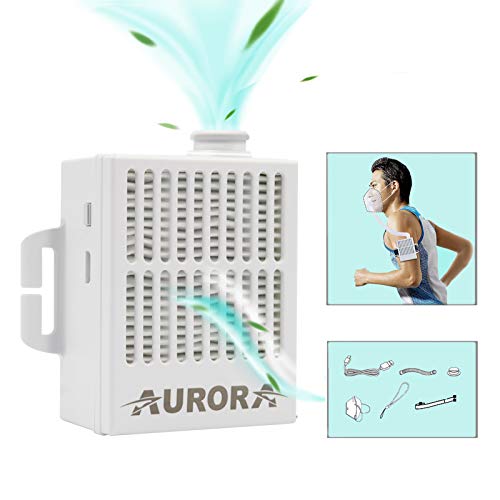 KENGEE Reusable Electrical Air Purifying Respirator, Rechargeable 3 Speeds Fan Modes Air Purifier with HEPA Filter for Outdoor Sports Housework