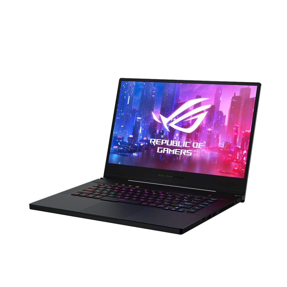 ASUS ROG Zephyrus S Thin and Portable (2019) Gaming Laptop Bundle, 15.6” 240Hz G-SYNC FHD IPS, RTX 2070, i7-9750H, 16GB DDR4, 1TB PCIe Hyper Drive SSD, Windows 10 Pro, GX502GW-XB76