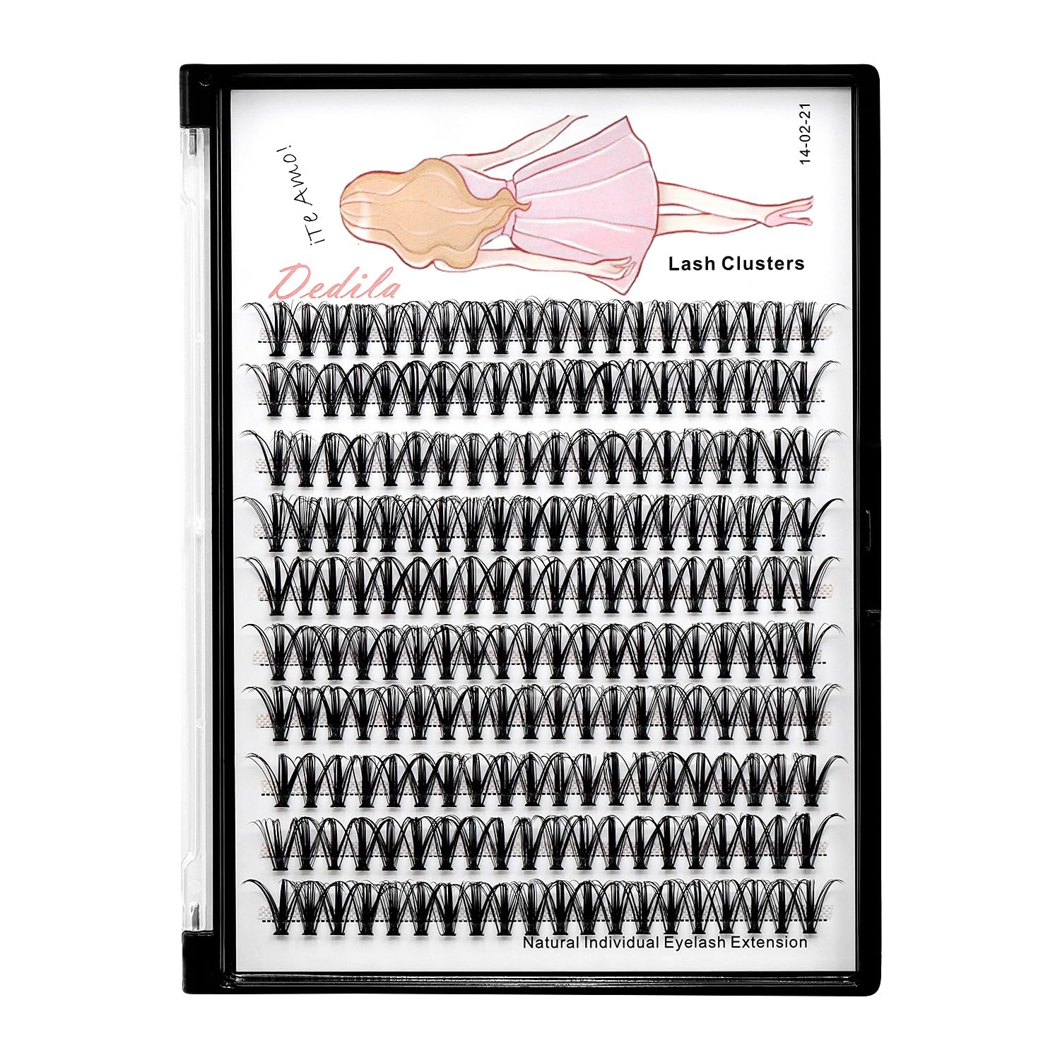 Dedila 8-22mm to Choose 20D/40D/60D/80D/100D Individual False Eyelashes Makeup Cluster Eyelashes Thickness 0.07mm D Curl Natural long Black Soft 3D Eye Lashes Extensions (20D-13mm)