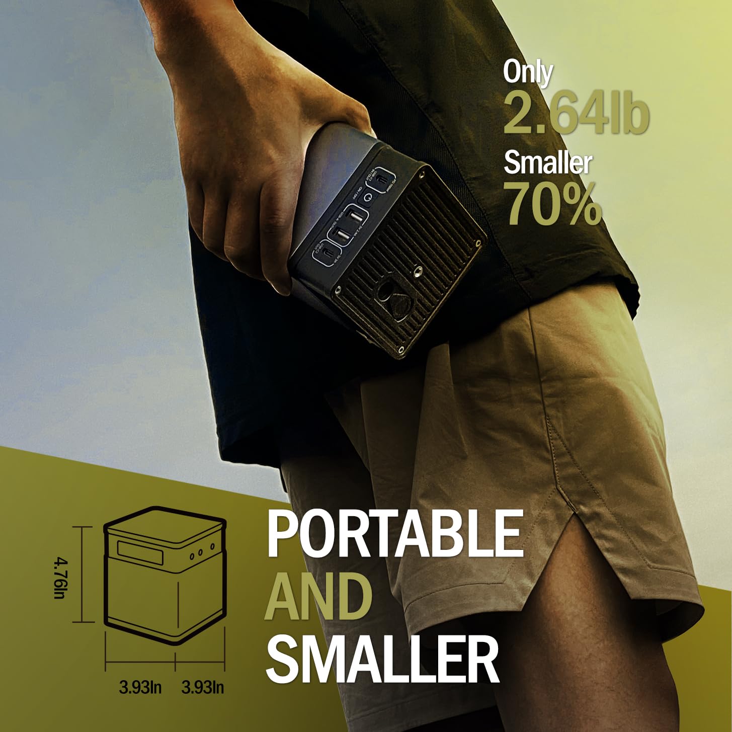 138.3Wh Portable Power Station Power Bank Compatible with AC outlet(Sold Separately),Solar Generator Camping Laptop Portable Charger with DC(120W Peak)/LED Flashlight for Home,Outdoor,Emergency