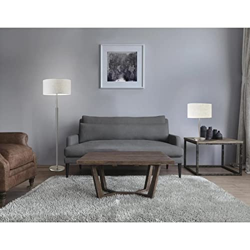 Adesso 3456-22 Hayworth Table Lamp, 22 in., 150W Incandescent/ 150W CFL, Brushed Steel, 1 Table Lighting