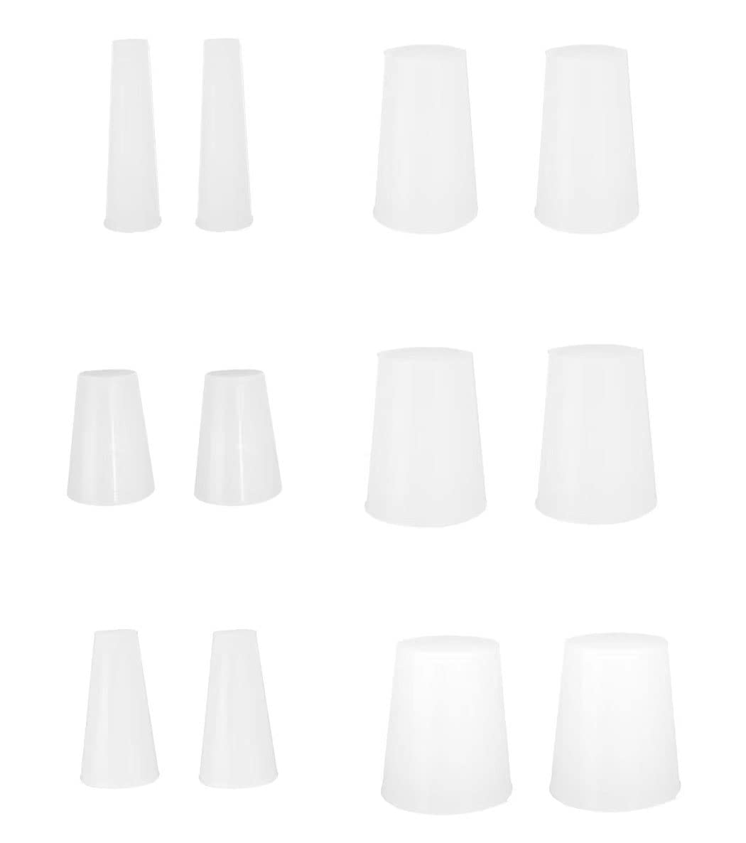 12 PCS(6PCS Sizes)Belly Button Plug ,Belly Button Shaper Tummy Tuck for Liposuction or Umbilical Hernia Repair,Belly Button Trainer Silicone Plug, white