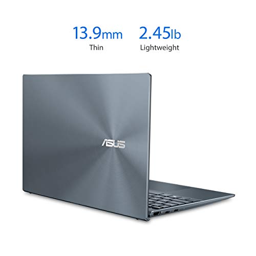 ASUS ZenBook 13 Ultra-Slim Laptop, 13.3” FHD NanoEdge Bezel Display, Intel Core i7-1165G7, 16GB LPDDR4X RAM, 1TB PCIe SSD, NumberPad, Thunderbolt 4, Wi-Fi 6, Windows 10 Home, Pine Grey, UX325EA-AH77