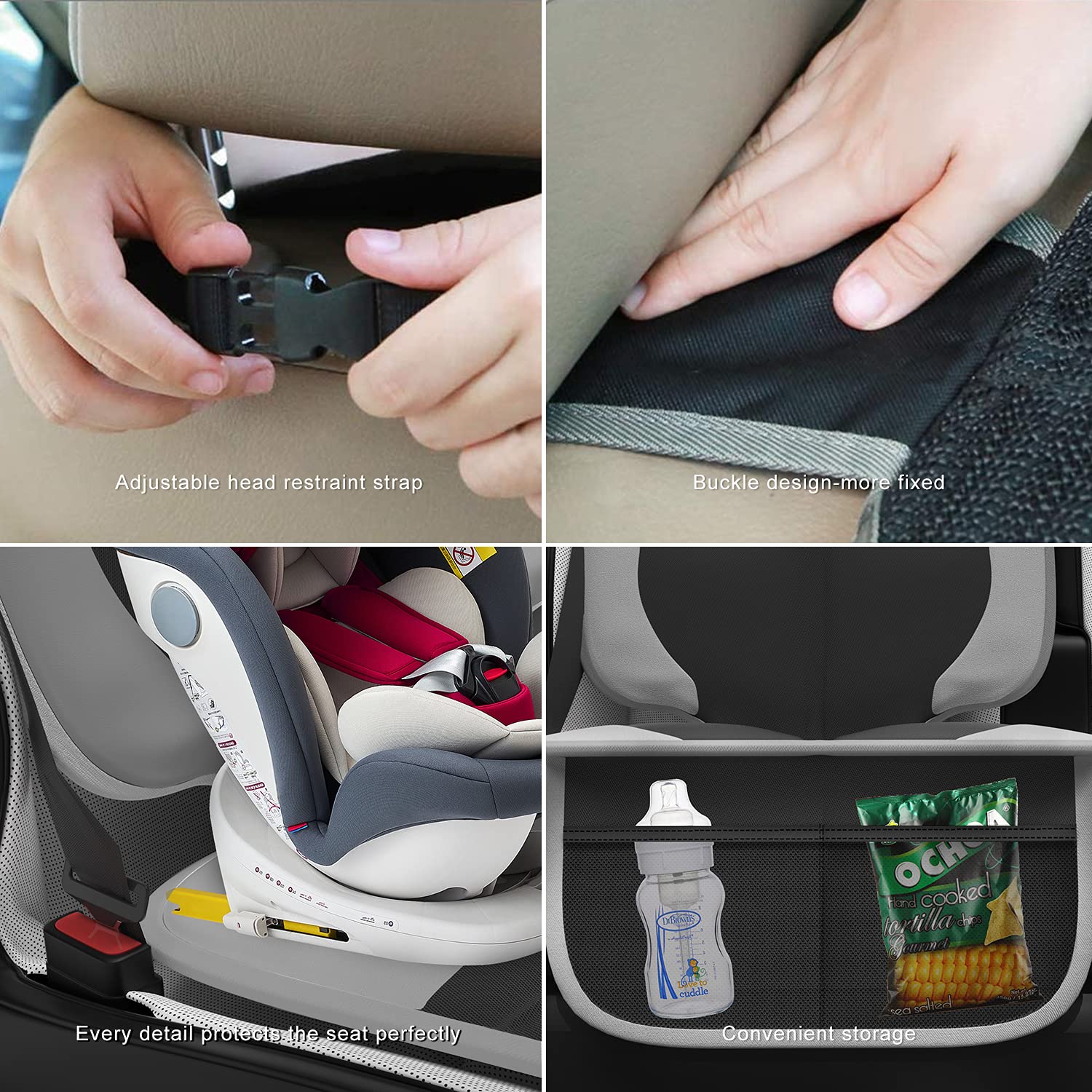 MHO+ALL Car Seat Protector, Thick Protector with Storage Bag,, Suitable for Children, Babies, Pets, XL Size (2 Pack)