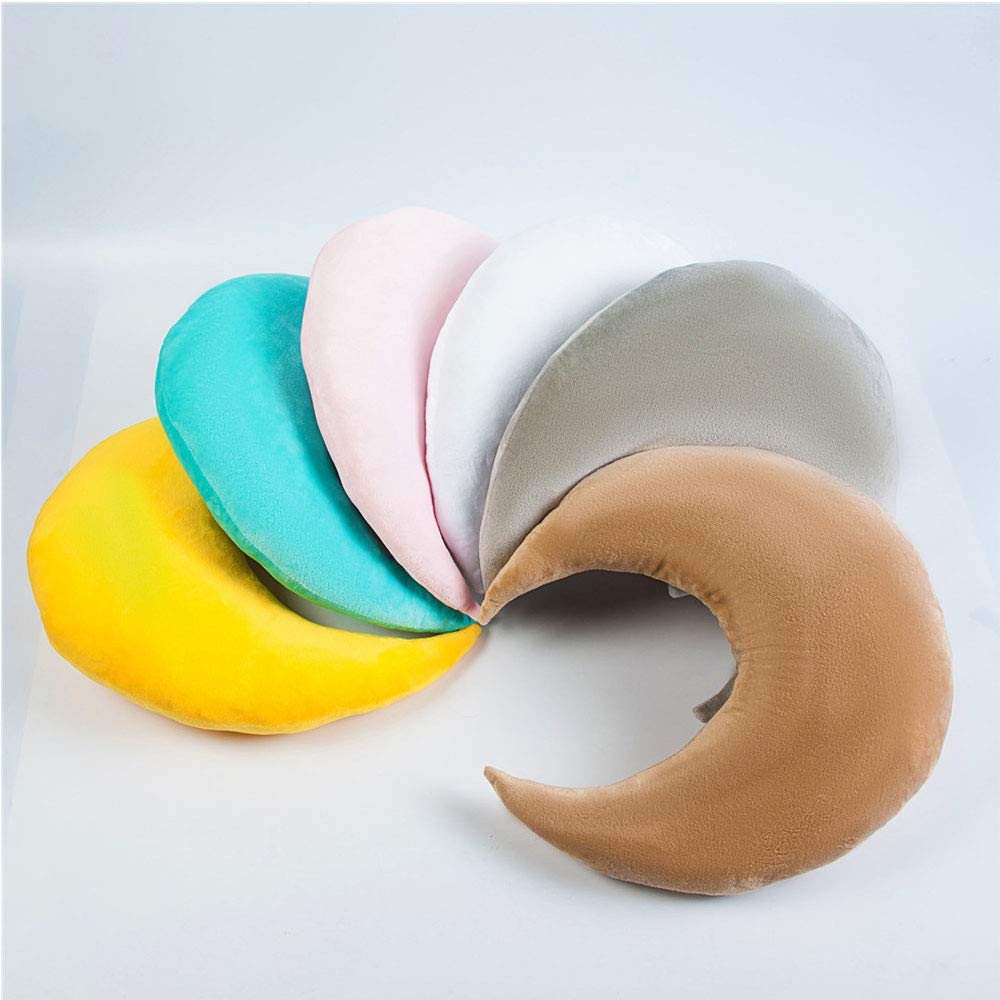 gzqirun Baby Posing Pillow Newborn Photography Props Beans Moon Stars Pillow Photo Shooting Set 5 Count (Pack of 1), White