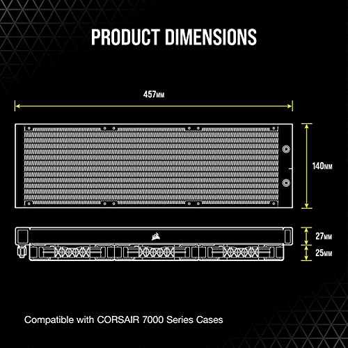 H170i ELITE CAPELLIX Liquid CPU Cooler - 33 Dynamic RGB LEDs - 140mm Fans - 420mm Radiator - COMMANDER CORE Smart Lighting Controller - CORSAIR iCUE Software Compatible - Zero RPM Fan