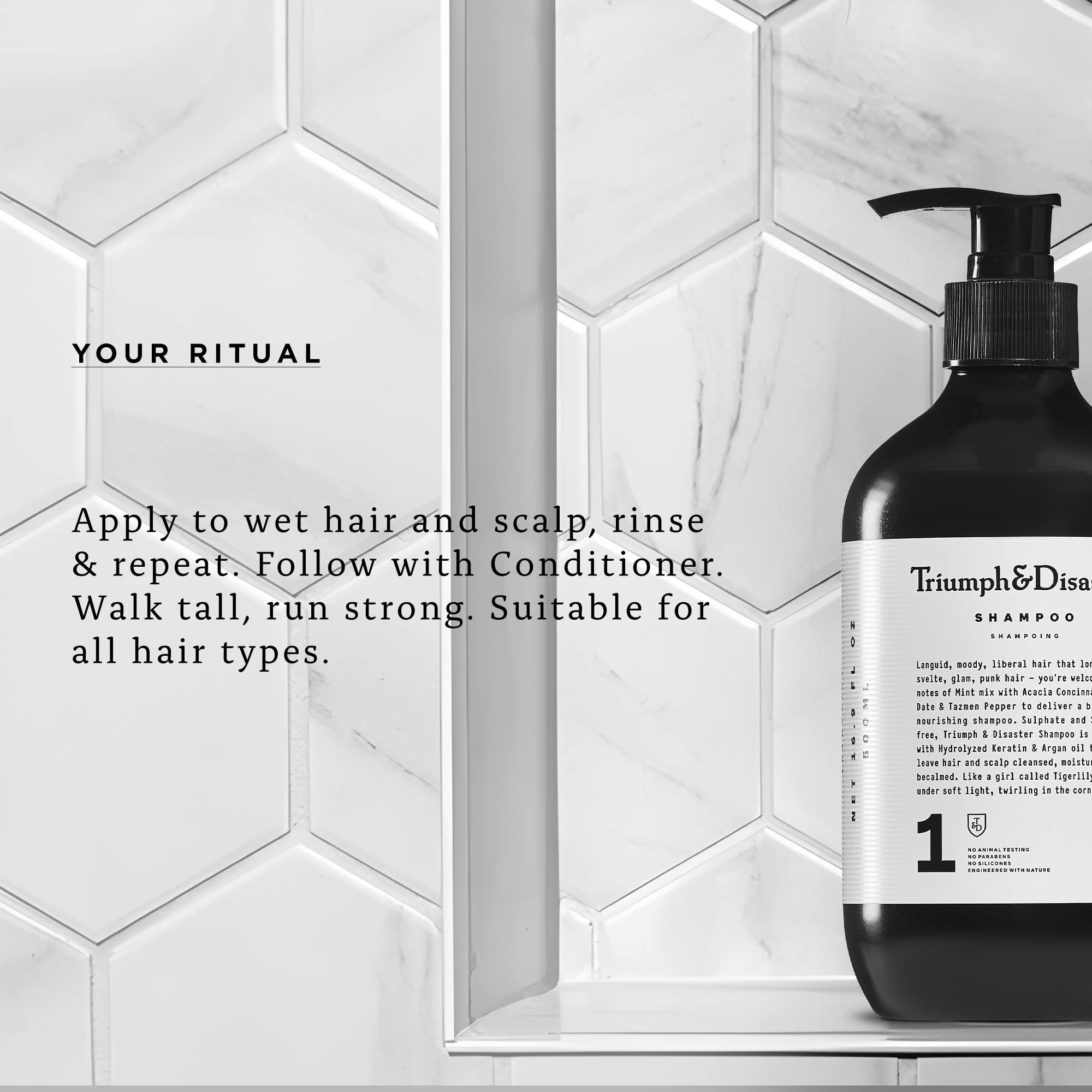 TRIUMPH & DISASTER | Shampoo, Deep Cleansing - Soothes & Hydrates Sensitive, Dry and Damaged Hair & Scalp with Keratin for Men & Women, 16.9 fl oz