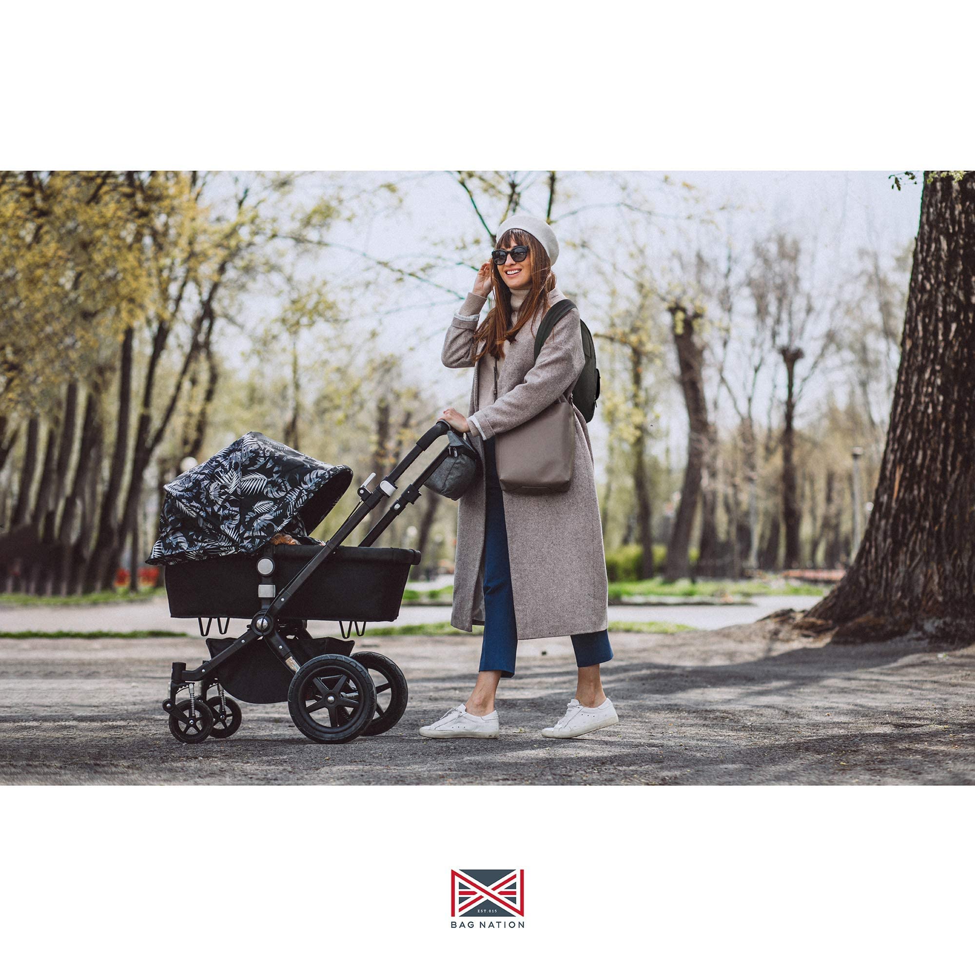 Bag Nation Diaper Bag Backpack | Large Capacity Unisex Baby Bag with Stroller Straps, Changing Pad and Sundry Bag - Holds All Your Baby’s Essentials - Baby Shower Bundle