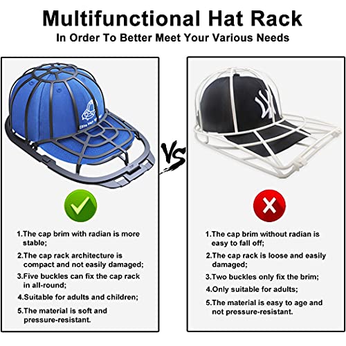 Eiito Hat washer for Washing machcine, 2 Pack Hat Cleaner for Baseball Caps Hat Shaper for Dishwasher, 2 Sizes-4 Pcs Hat Cage Rack Frame fit Adult and Children Wash Caps