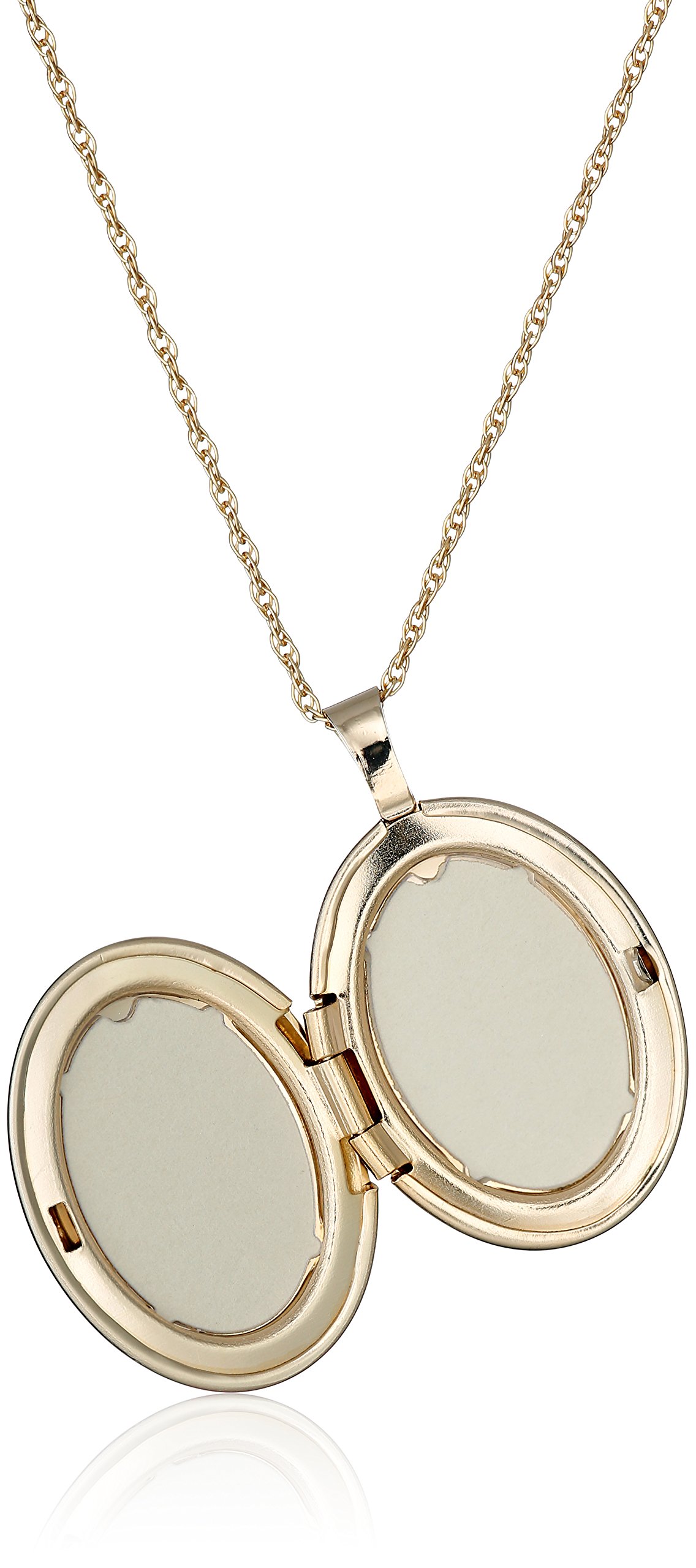 14k Gold-Filled Heart Floral Engraved Locket Necklace, 18"