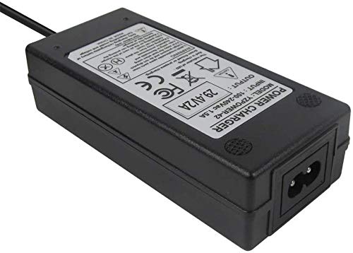 aunstarwei 29.4V 2A Charger Power Supply Adapter for 24V 7S Lithium Battery Pack, Li-ion Battery Charger, DC 5.5x2.1mm