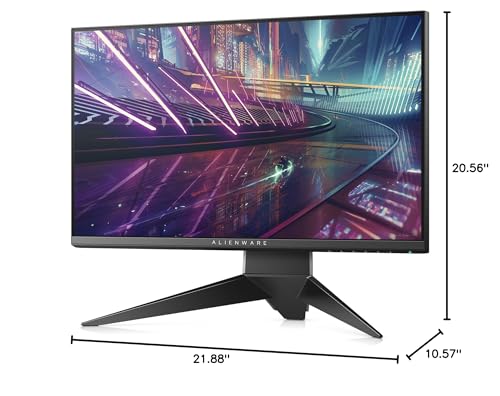 Alienware 25 Gaming Monitor - AW2518Hf, Full HD @ Native 240 Hz, 16: 9, 1ms response time, DP, HDMI 2.0A, USB 3.0, AMD Freesync, Tilt, Swivel, Height-Adjustable
