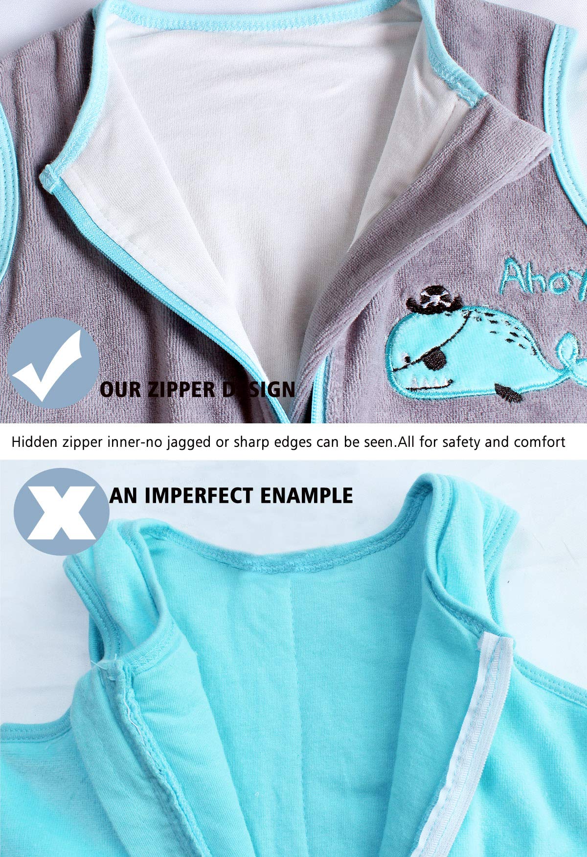 Sincere ililmmoe Baby Sleep Sack Spring Autumn Warm Infant Walking Sleeping Bag with Legs Wearable Blankets Pajamas 6months-4Years Gray/M
