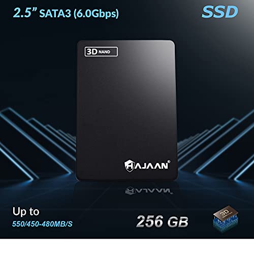 HAJAAN 256 GB SSD 3D NAND TLC 2.5 inch SATAIII 6Gb/s up to 520MB/s Internal Solid State Drive for Laptop Tablet PC Desktop