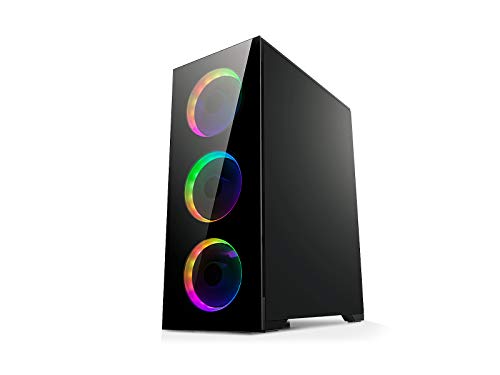 Bgears b-Voguish-RGB Gaming PC ATX case, Include: 6 x 120mm ARGB Fans, 1 x 10 Fans Controller, 1 x Remote Controller, USB3.0, Support up to EATX Motherboard, Support Graphic Card up to 380mm Long