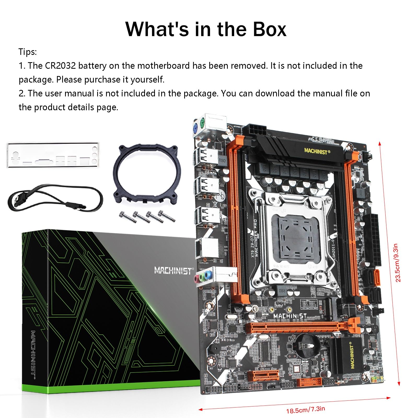 MACHINIST X79 Micro ATX Motherboard, LGA 2011 (Intel 3th Gen) Server Gaming Motherboard (PCIe 3.0, NVME/SATA M.2, Dual Channel DDR3, SATA 6Gb/s) for Intel Xeon E5 V1/V2, Core i7 Processor