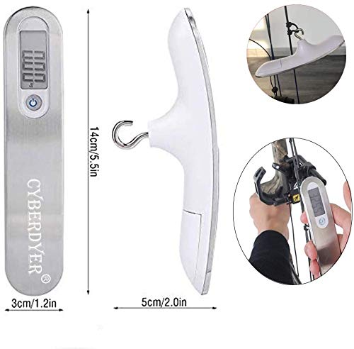 110 lbs Digital Bow Scale Recurve Archery Bow Scale Bow Poundage Scale Hunting Scale Luggage Scale with Peak and Hold Scale LCD Display