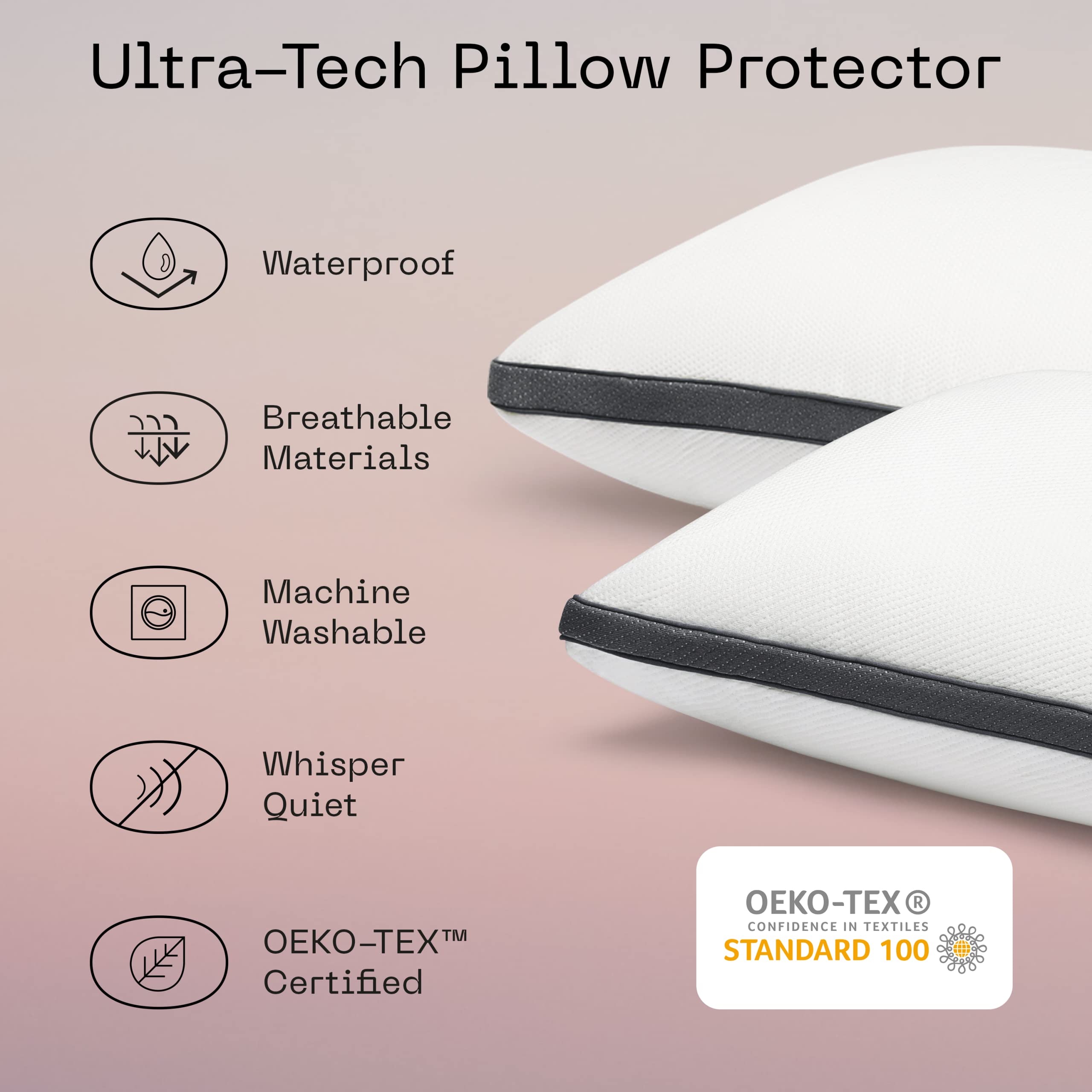 Coop Home Goods - Toddler Pillow (14x19) and White Pillow Protector - Premium Cross-Cut Memory Foam - Soft Lulltra Washable Cover from Rayon - CertiPUR-US/GREENGUARD Gold Certified
