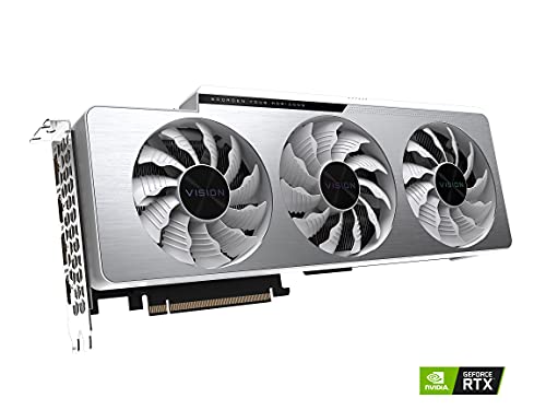 GIGABYTE GeForce RTX 3070 Ti Vision OC 8G Graphics Card, WINDFORCE 3X Cooling System, 8GB 256-bit GDDR6X, GV-N307TVISION OC-8GD Video Card