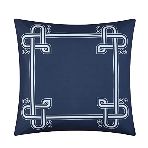 Chic Home Brookfield Garden 5 Piece Comforter Set Large Scale Floral Pattern Print Bedding-Decorative Pillows Shams Included, Queen, Blue