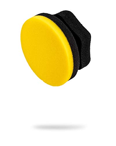 Adam's Yellow Hex Grip Car Wax Foam Applicator - Car Detailing Tool for Waxing Kit Glaze Sealant Liquid Paste Wax Ceramic Coating | Paint & Auto Part Accessories | Car Wash Kit Cleaning Supplies