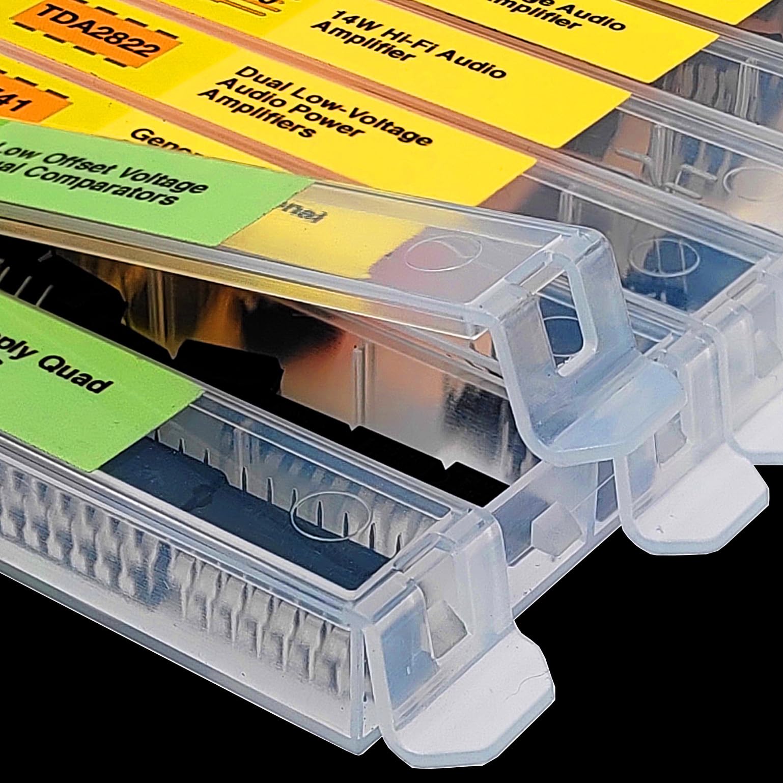 EEEEE IC kit 161 pcs, 20 Models Chip Assortment Set Analog Integrated Circuits Electronics Parts Opamp Pack, 555 Timer Components, Op Amp, Oscillator, Pwm, IC Plier Included UA741 LM358 and More..