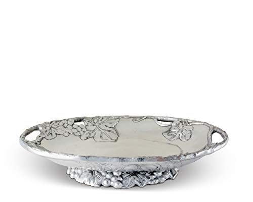 Arthur Court Designs Aluminum Grape Footed Side Dish Server 11 inch Long