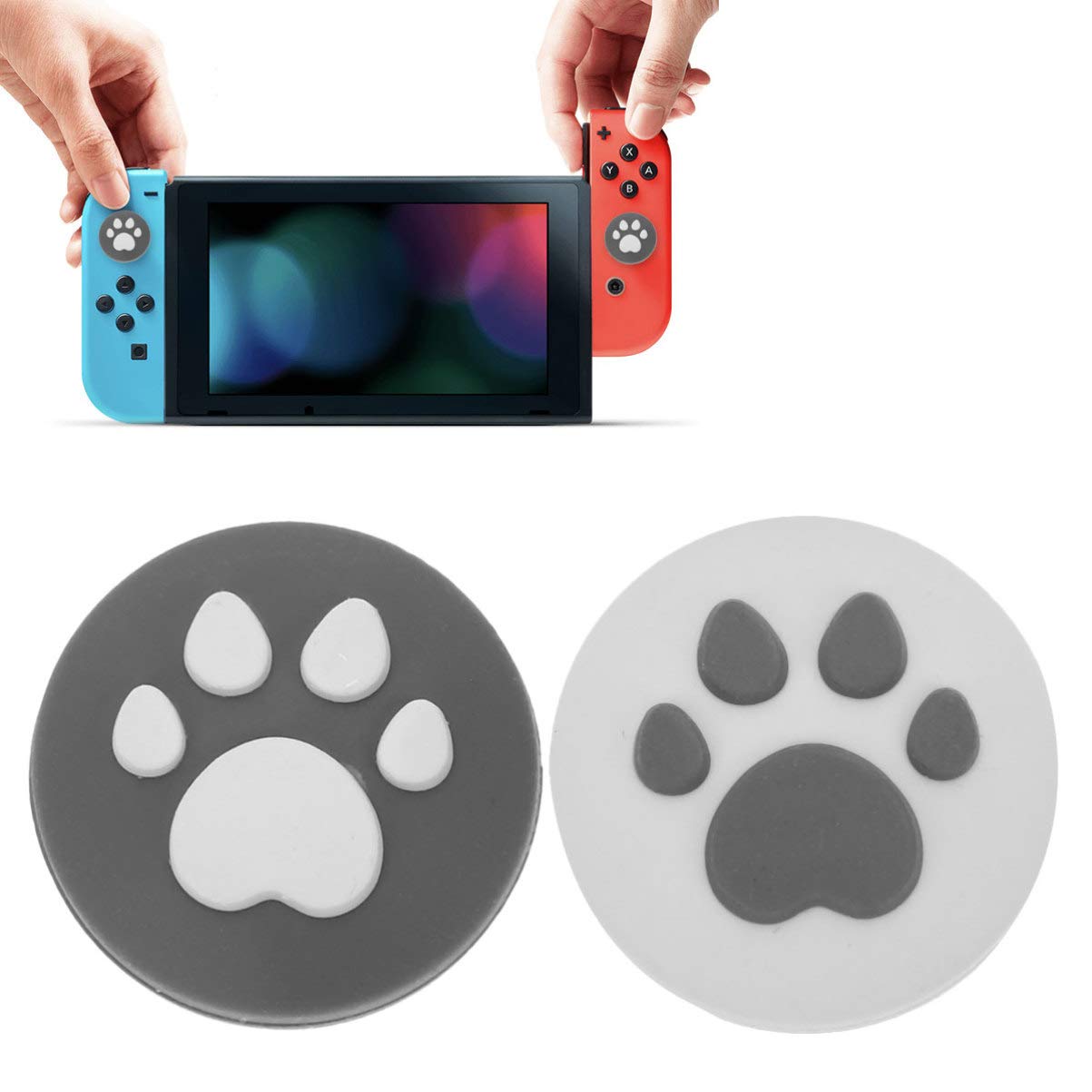 4pcs Joystick Sleeve Silicone Rocker Cap Cat Claw Design Rocker Cap Joystick Cover Rocker Protective Cap