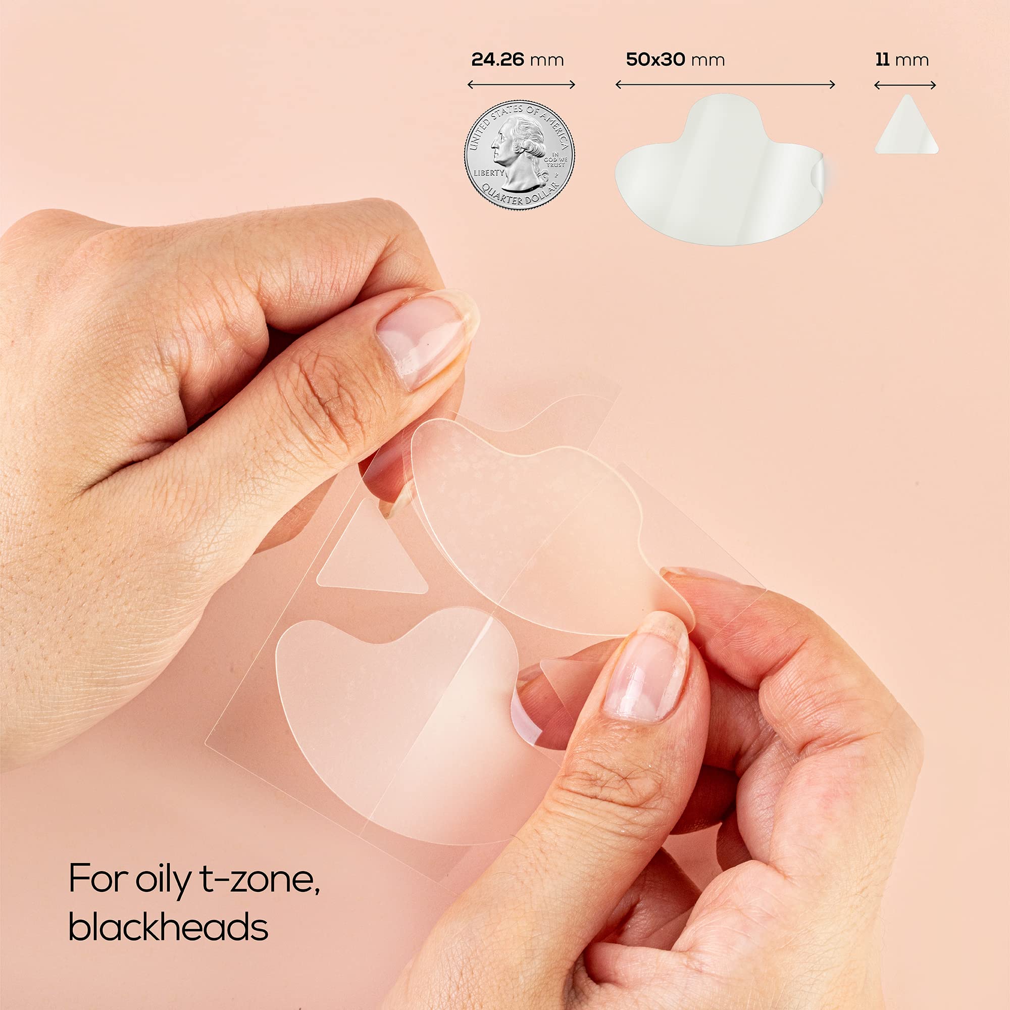 Hanhoo T-Zone Pore Patch, 4 Pore Patches and 4 Triangle Blemish Patches, Improves Look of Clogged Pores, Mattifies, Shrinks Pimples on T-Zone, Blackhead and Acne Treatment, Korean Skincare