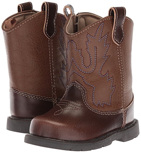 Baby Deer Round Toe Western Boot, Brown 5