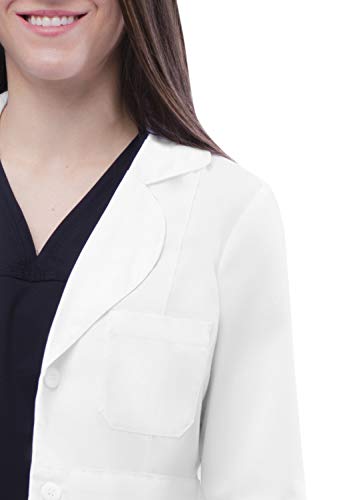 Adar Universal Lab Coats for Women - Belted 33" Lab Coat - 2817 - White - M