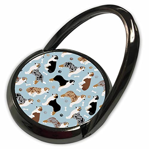 3dRose Australian Shepherd Paws and Bones Dog Pattern - Phone Rings (phr-370406-1)