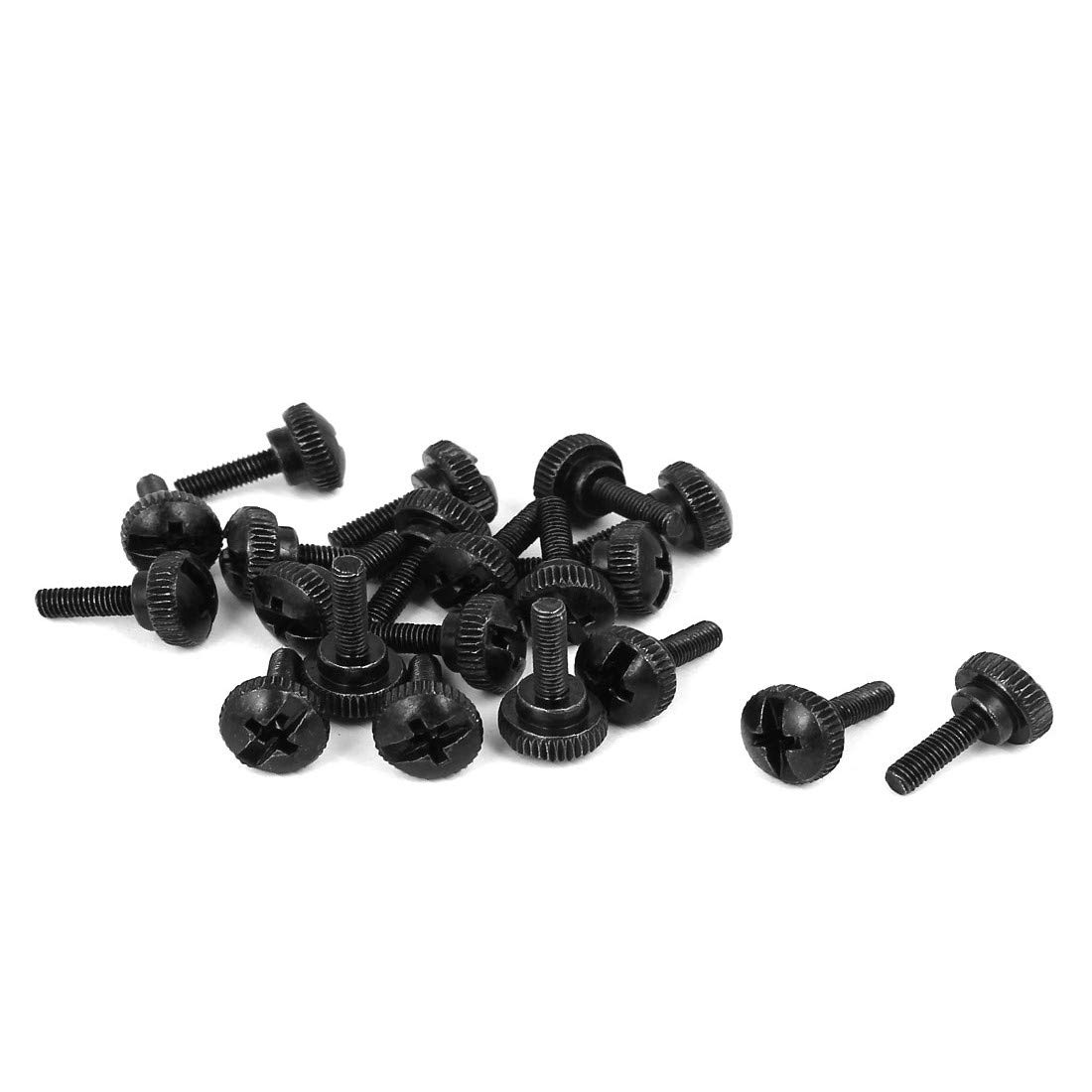 New Lon0167 M3 x Featured 10mm Knurled Phillips reliable efficacy Head Thumb Screw Black 20pcs for Computer PC Case(id:276 d5 b3 1cd)