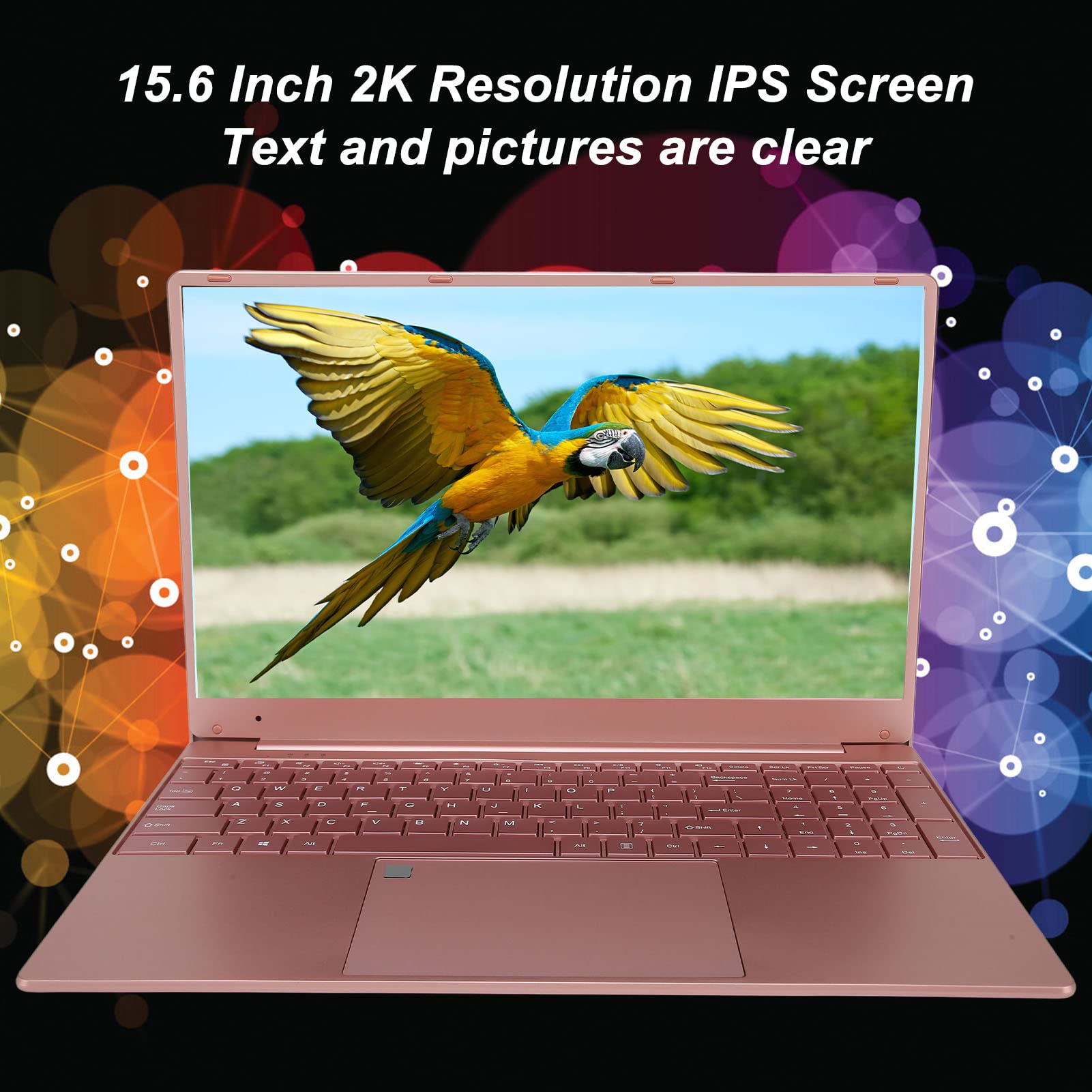 15.6 Inch Laptop for 11 Laptop N5095 CPU 12+1TB 1920 * 1080 Resolution 2K IPS Screen 2.4G 5G WiFi Computer with Fingerprint Unlock and Numeric Keypad (12+1TB US Plug)
