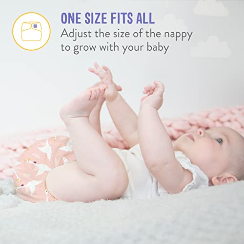 Bambino Mio, Miosolo Classic All-in-One Reusable Cloth Diaper, Adjustable Size, Eco Chemical Free Diaper, Honeybee Hive