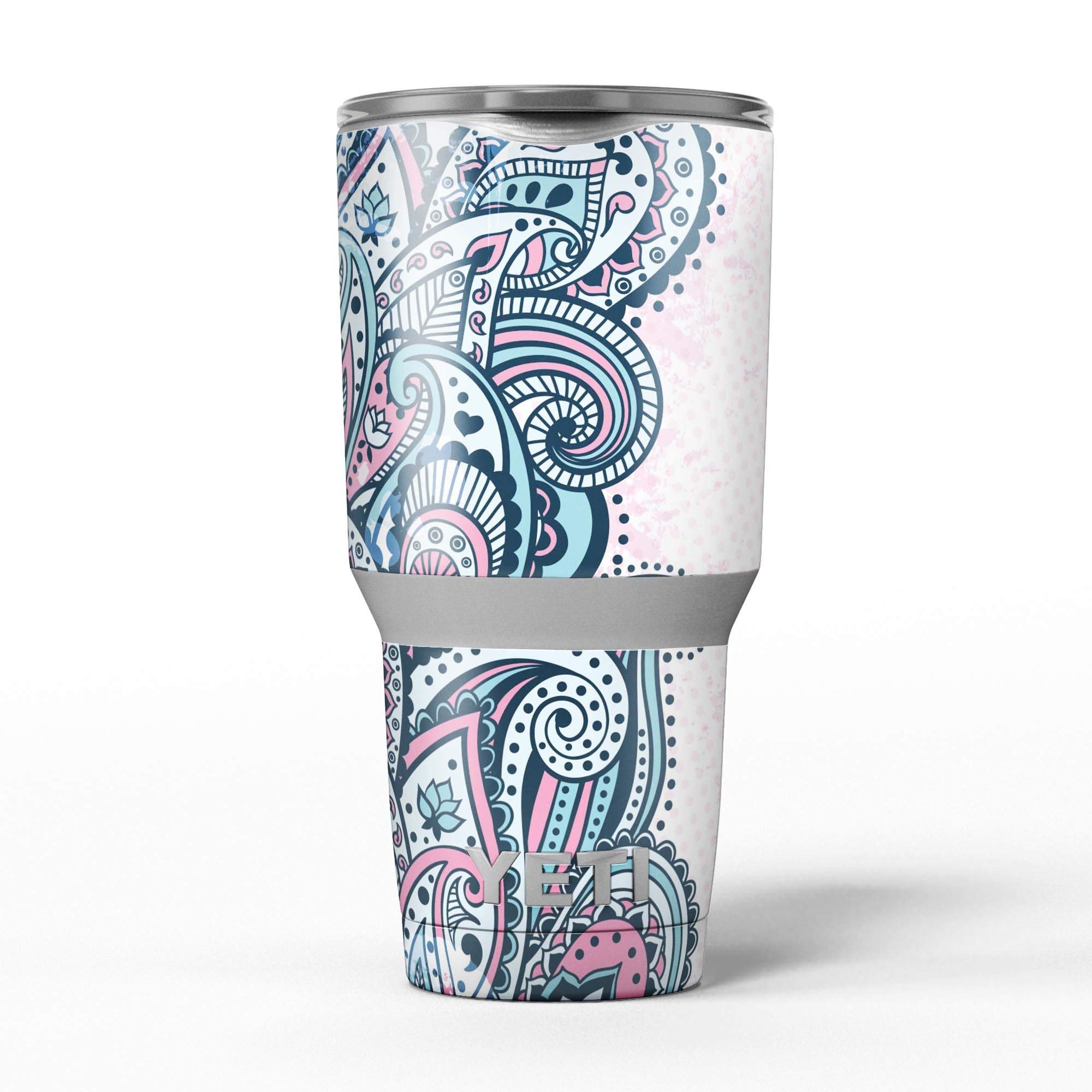 Design Skinz Colorful Ethnic Sprouts - Skin Decal Vinyl Wrap Kit Compatible with The Yeti Rambler Cooler Tumbler Cups