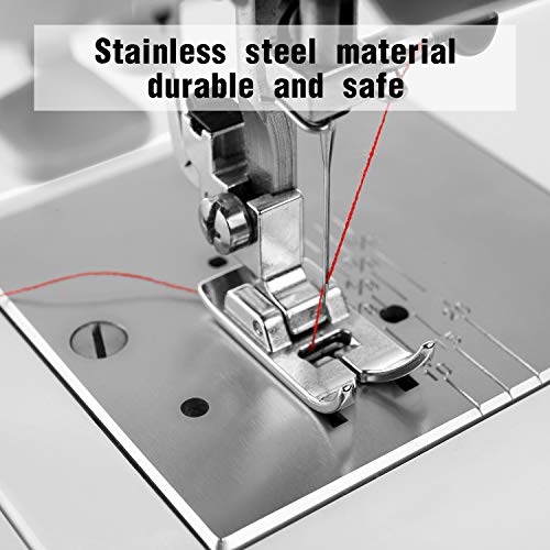 2 Pieces Sewing Machine Presser Foot Straight Stitch Foot Universal General Purpose Zig Zag Foot for Most Sewing Machines Domestic Low Shank Sewing Machines (2 Pieces)