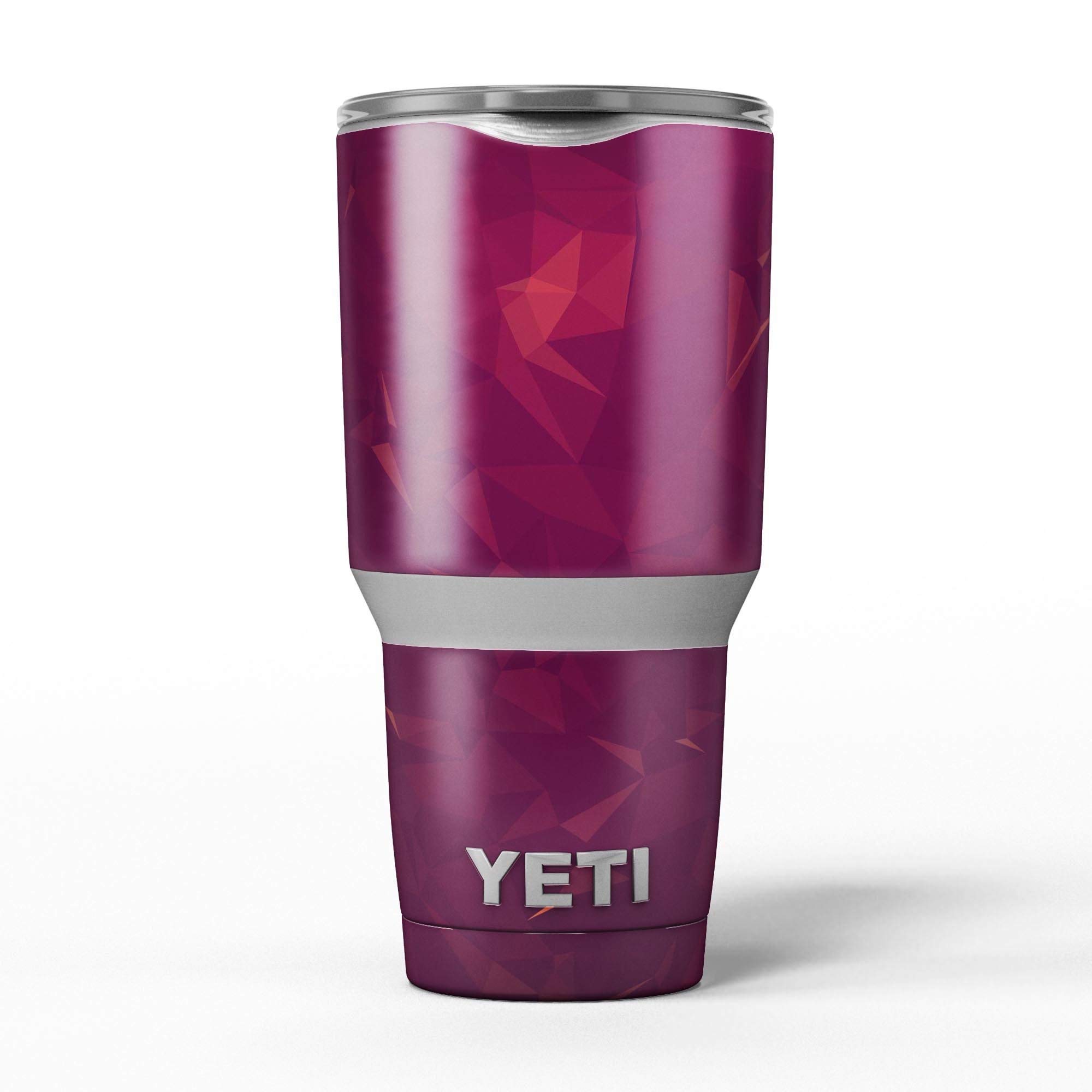Design Skinz Dark Pink Geometric V3 - Skin Decal Vinyl Wrap Kit Compatible with The Yeti Rambler Cooler Tumbler Cups