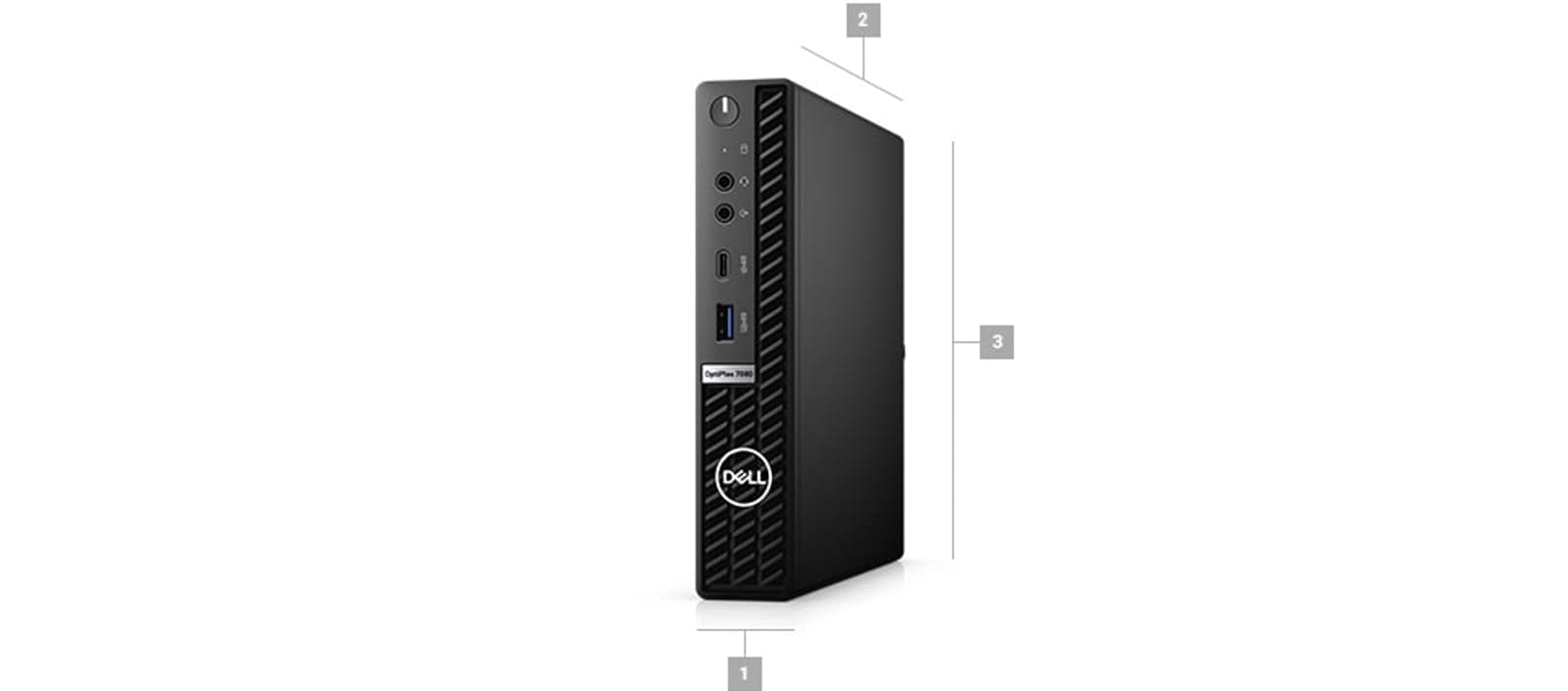 Dell Optiplex 7080 Micro Tower Desktop | Core i5-10500T - 256GB SSD Hard Drive - 8GB RAM | 6 cores @ 3.8 GHz Win 10 Pro Black