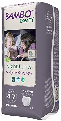Bambo Nature Premium Dreamy Night Pants: Girls 4-7 years, 60 Count
