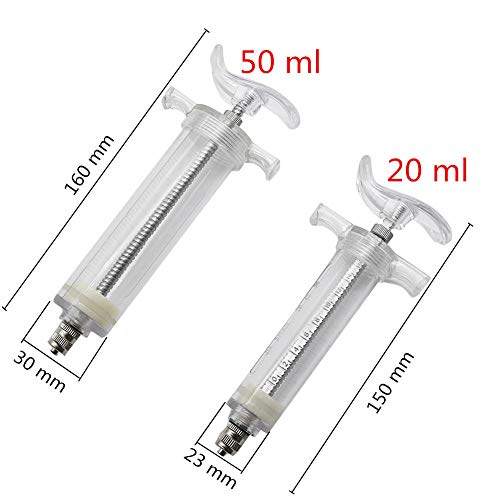 YITON Bird Feeders 20Ml Animal Feeding Syringe With 6Pcs Straight Stainless Steel Gavage Tubes Bird Feeding Accessories 1Set