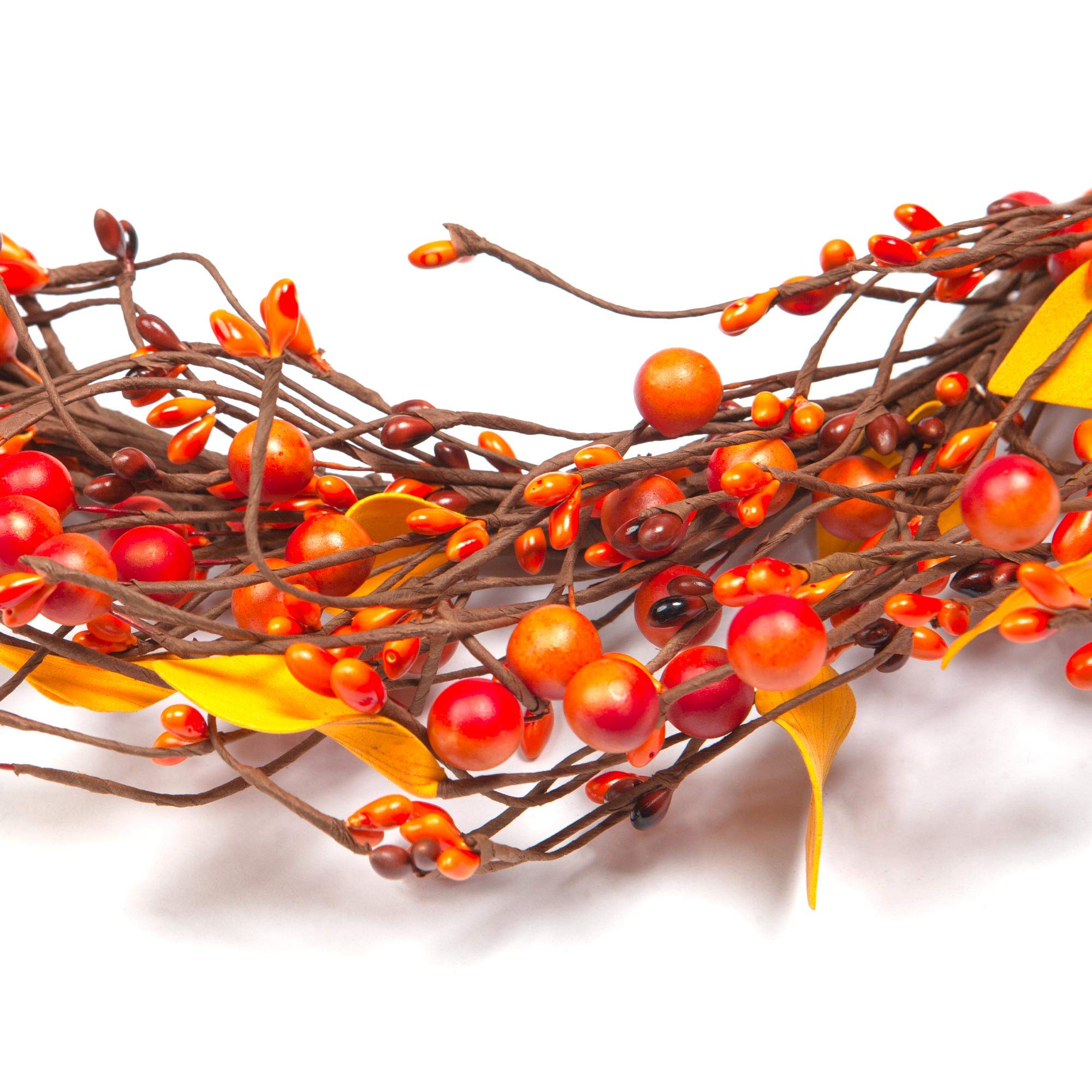 14 Inch Fall Wreath Berry Wreath Fall Leaf Wreath for Front Door Fall Decorations Harvest Festival Decorations for Home